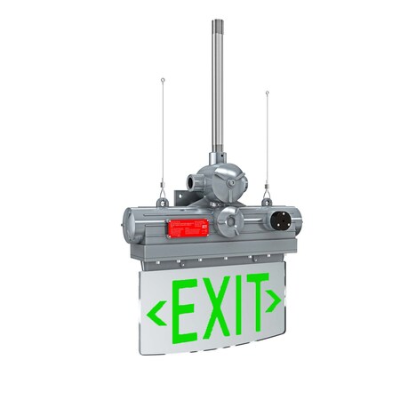 Aleddra Exit Sign Explosion Proof LightJ-Series, Green, 5-Watt EX-5W JNGD180 (Green) | Zoro